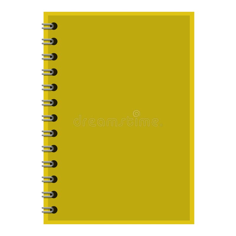 Yellow Notebook with Template Hand-drawn Green Festive Bunting with ...