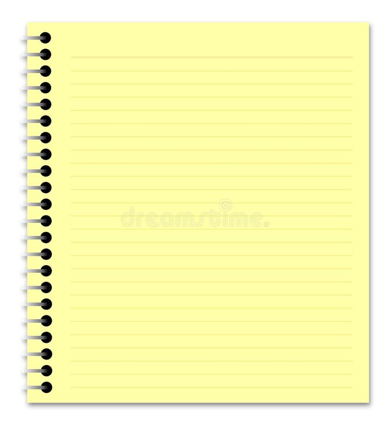 Yellow Lined Notepad Page Stock Illustrations – 988 Yellow Lined ...