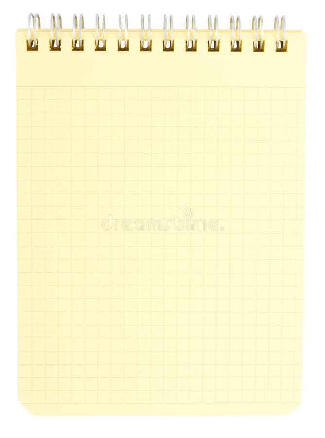 Yellow notepad stock image. Image of page, open, ring - 19693723