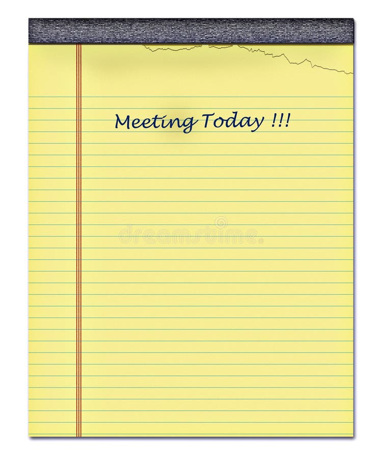 Yellow notepad stock illustration. Illustration of ringed - 7760655