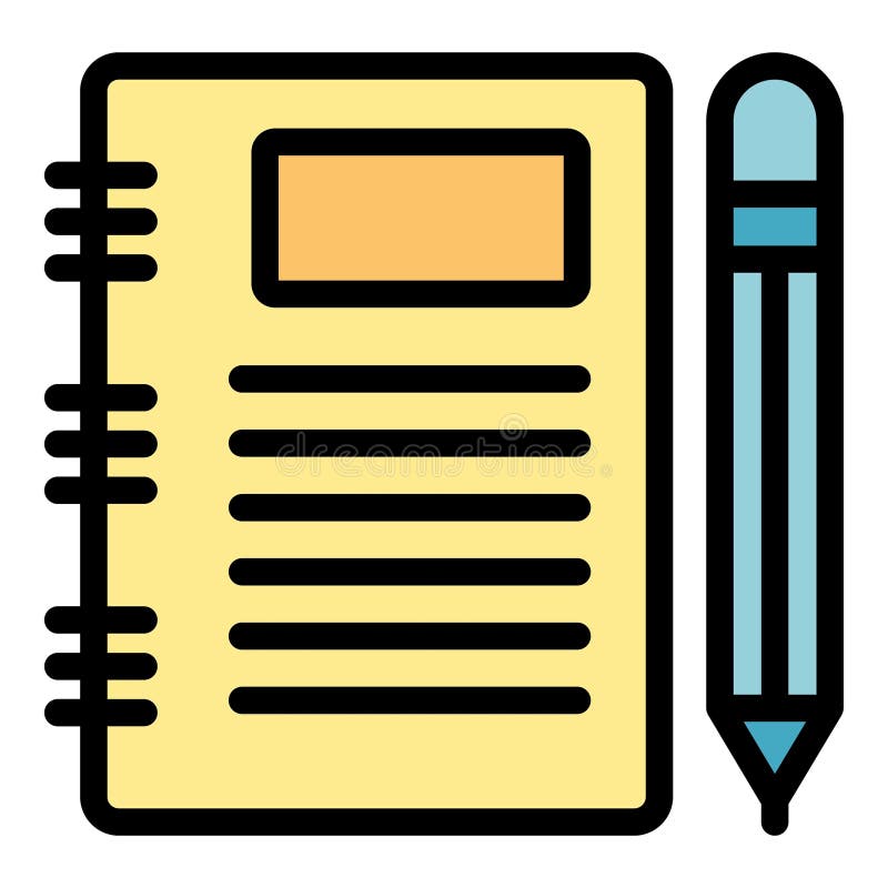 Yellow Notepad with Blank Page and Pencil Taking Notes Stock ...