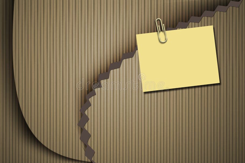 Yellow Notepad and Cardboard Background Stock Illustration ...