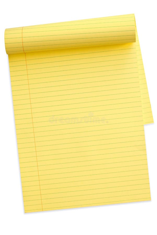 Yellow Notepad (with Path) stock photo. Image of yellow - 11018214