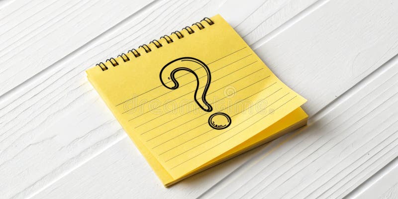 Yellow Notepad with Question Mark Composition, Imagery, Inquiry ...