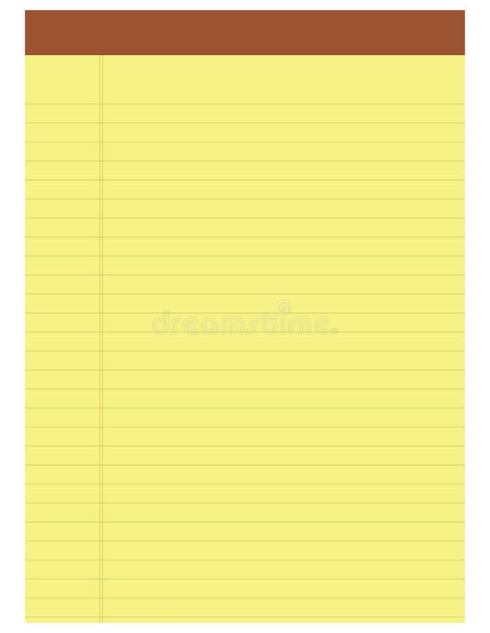 Yellow notepad stock vector. Illustration of list, school - 36691991
