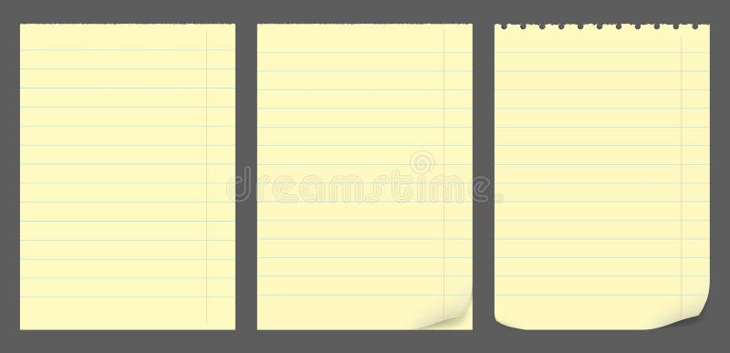 Yellow notepad sheets stock vector. Illustration of message - 34421104