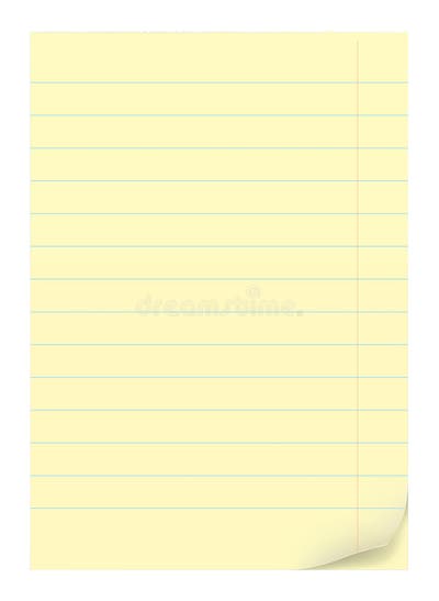 Yellow notepad sheets stock vector. Illustration of office - 42423909