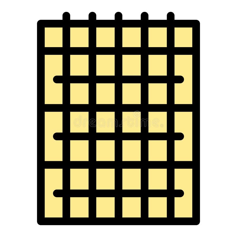 Yellow Notepad with Spiral Binding Showing Blank Squared Paper for ...