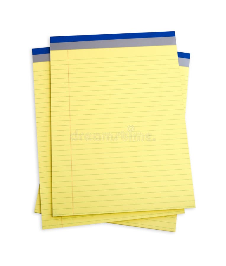 Yellow Notepad (with Path) stock photo. Image of yellow - 11018214