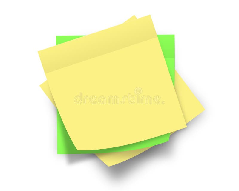Yellow notes stock illustration. Illustration of note - 11051514
