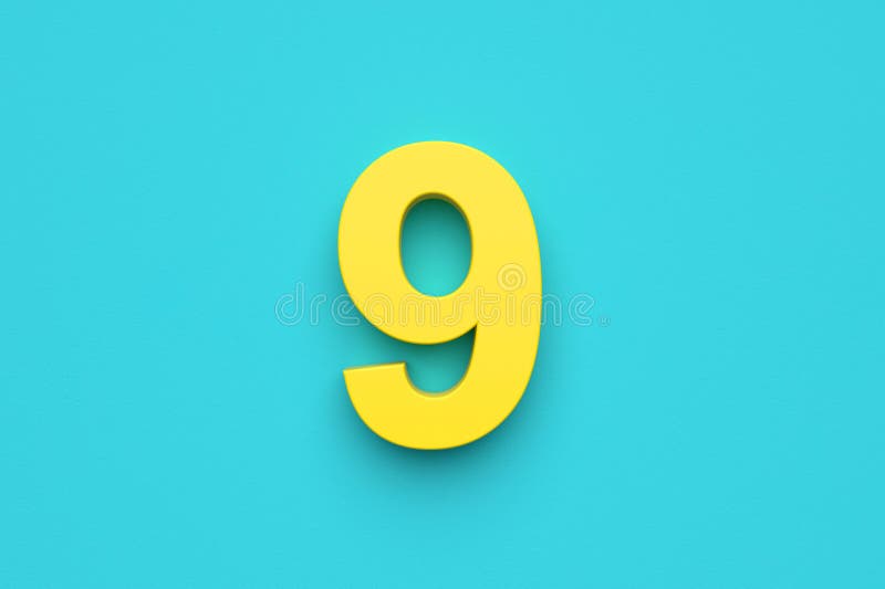 Yellow Number One on Blue Background Stock Illustration - Illustration ...