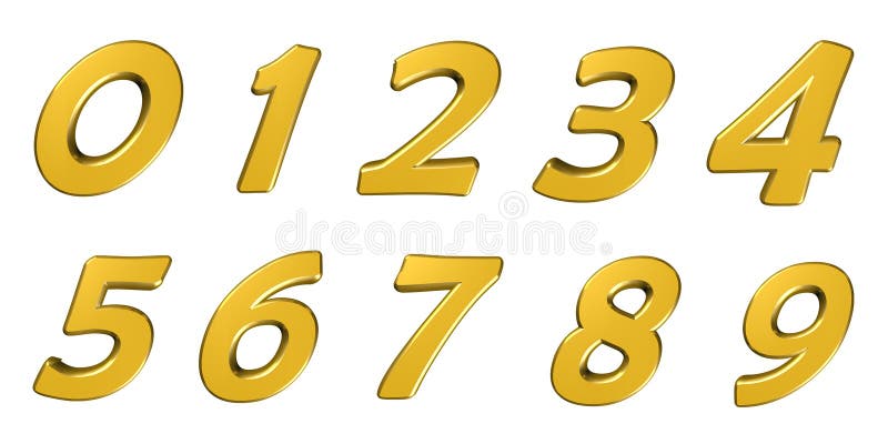 Yellow numbers stock vector. Illustration of graphic - 27183172