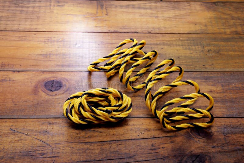Yellow Nylon Ropes stock image. Image of coil, twine - 152568091