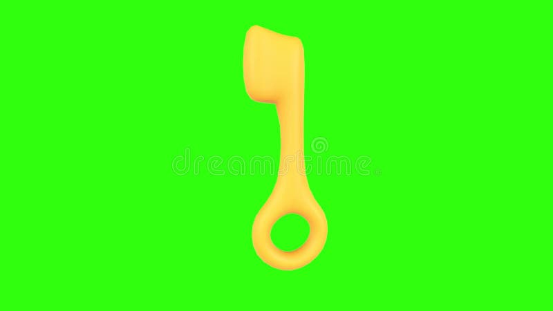 Yellow Object Isolated on Green Background Stock Footage - Video of ...