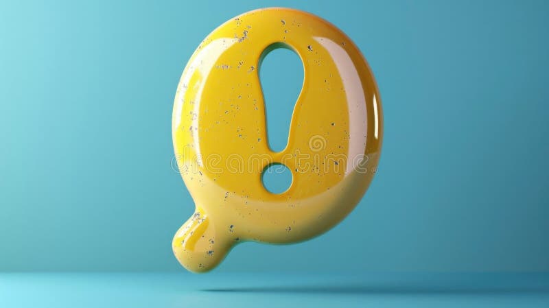 A Yellow Object with a Question Mark Symbol. Suitable for Various ...