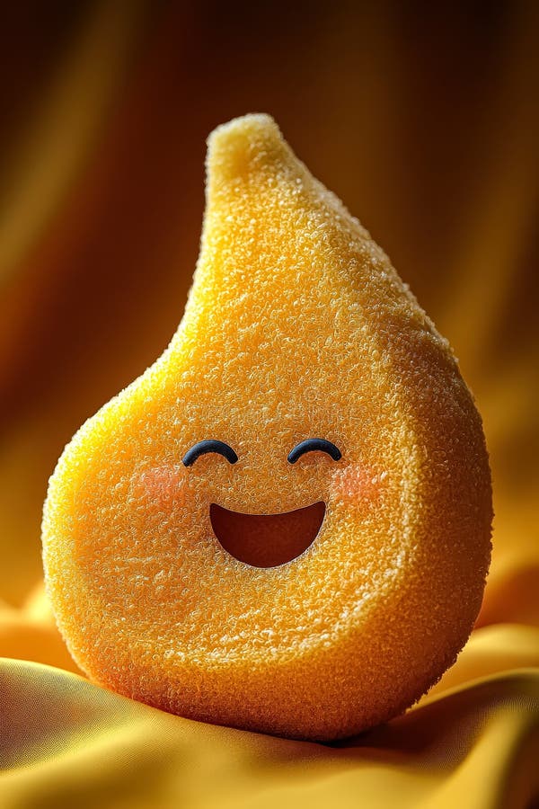 Yellow Object with a Smiling Face on it Stock Image - Image of color ...