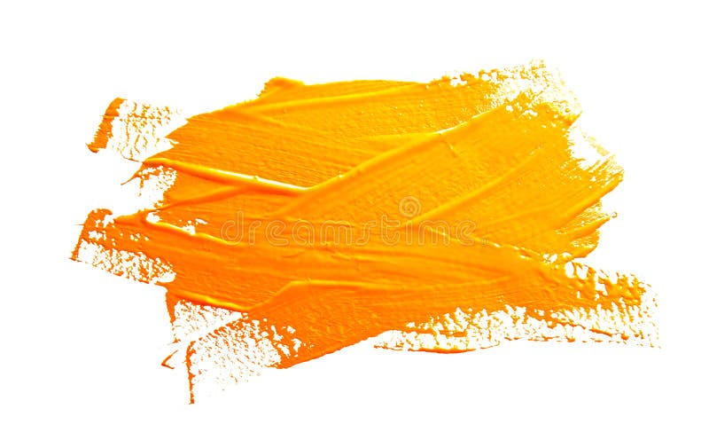 Yellow Ochre Strokes of the Paint Brush Stock Image - Image of draw ...
