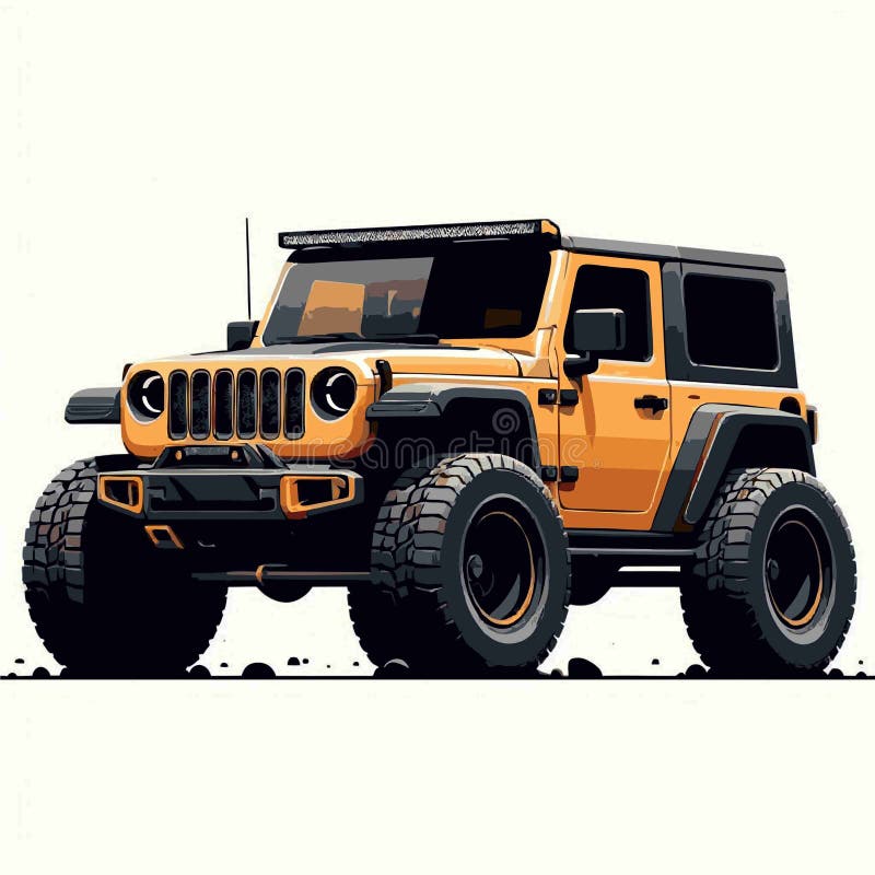 Yellow 4x4 Off Road Vehicle Stock Vector - Illustration of automotive ...