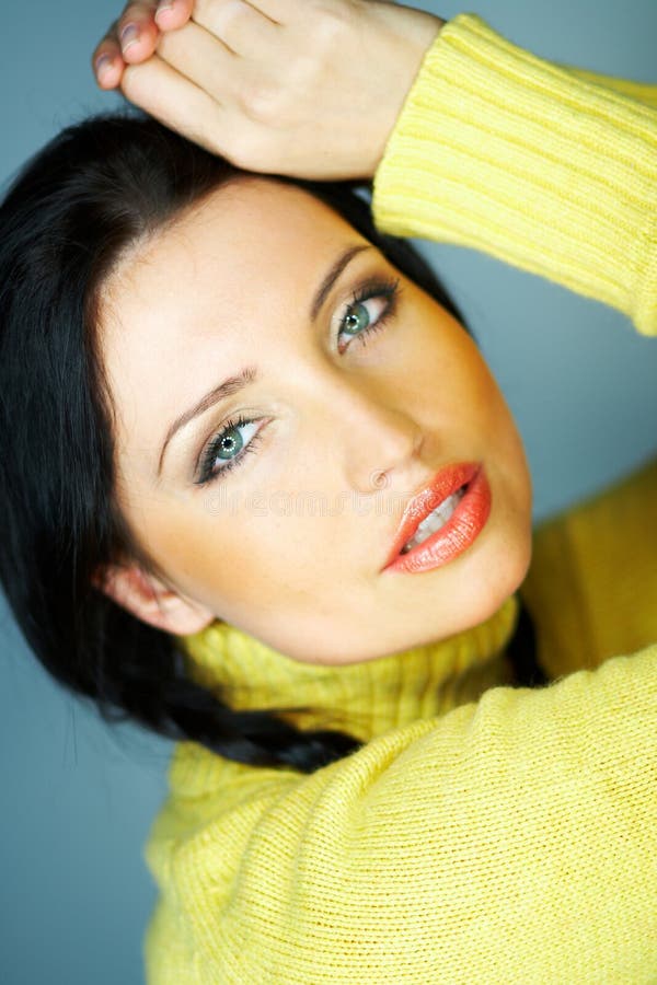 Yellow one stock photo. Image of sensual, cute, makeover - 1580392