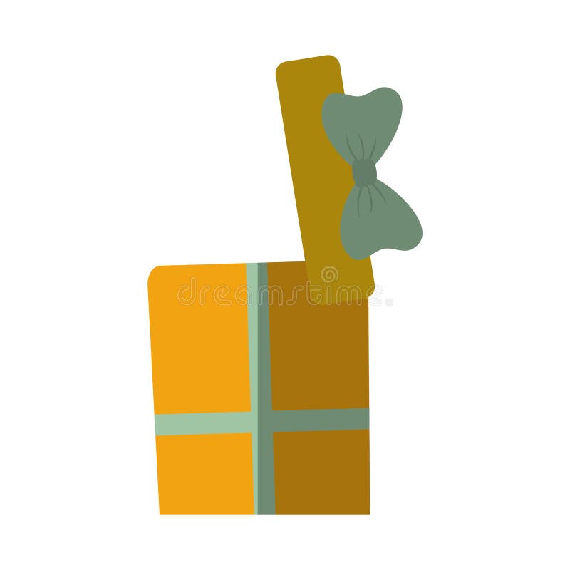 Yellow Open Gift Boxes with Bow Color Shadow Stock Vector ...