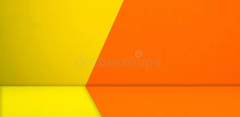 Yellow Orange Background Kichen Room Studio Floor Wall 3d Solid Podim ...