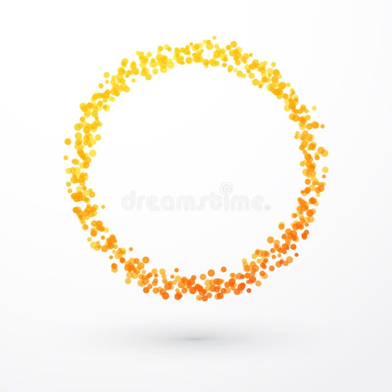 Yellow Orange Circle of Dots Stock Vector - Illustration of lace, shape ...