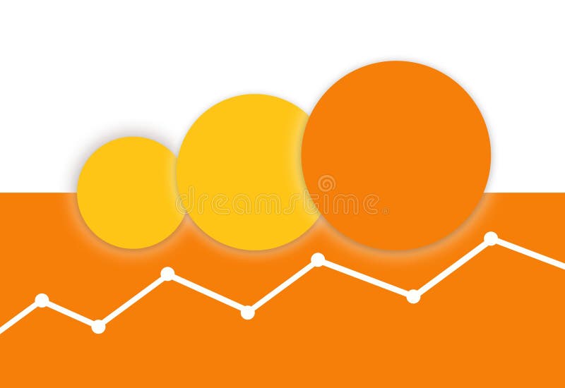 Yellow and Orange Circle with Spot Graph Stock Illustration ...