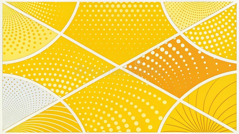 Yellow Orange Comic Book Style Dotted Pattern Background. Stock ...