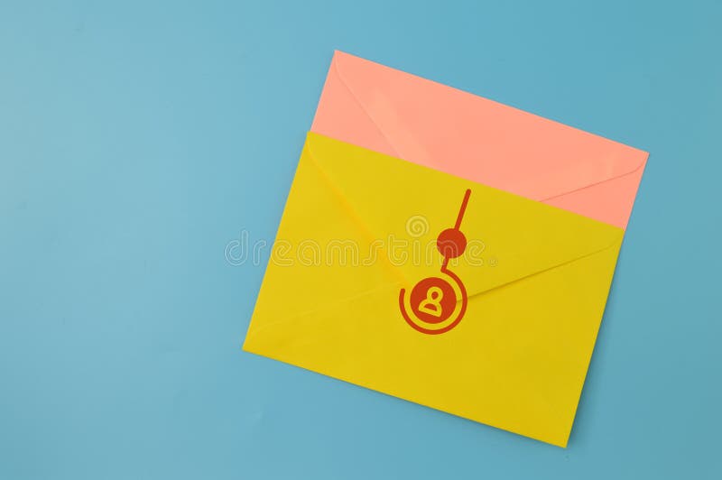 Yellow and Orange Envelope with Email Phishing Scam and Hacking Online ...