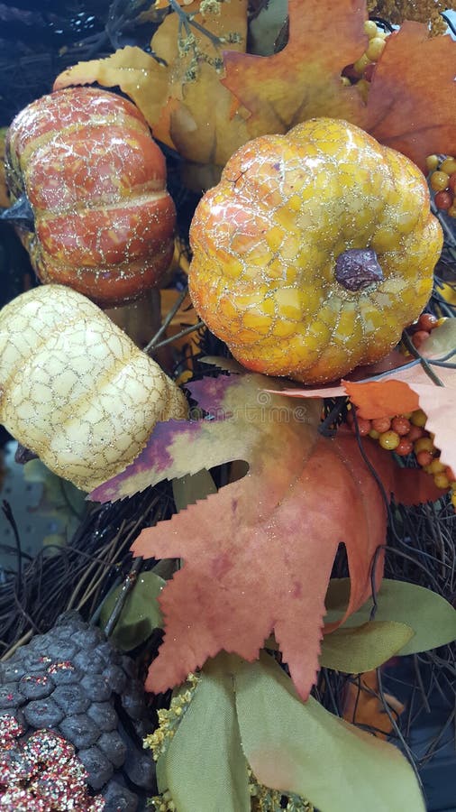 Yellow, Orange, Fall Leaves Stock Photo - Image of fall, gourds: 100527396