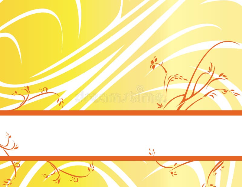 Yellow Orange Floral Banner Ba Stock Illustrations – 6 Yellow Orange ...