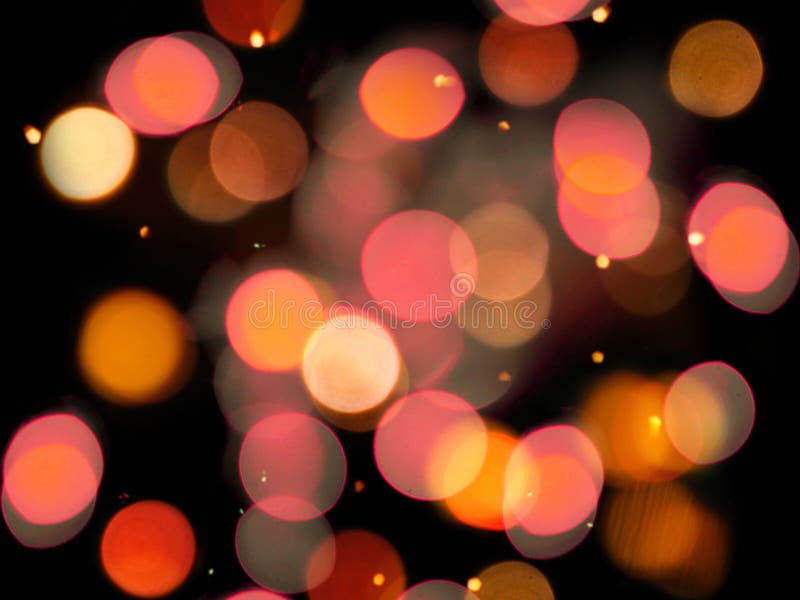 Yellow and Orange Glittering Round Lights Blur Background with Sparkles ...