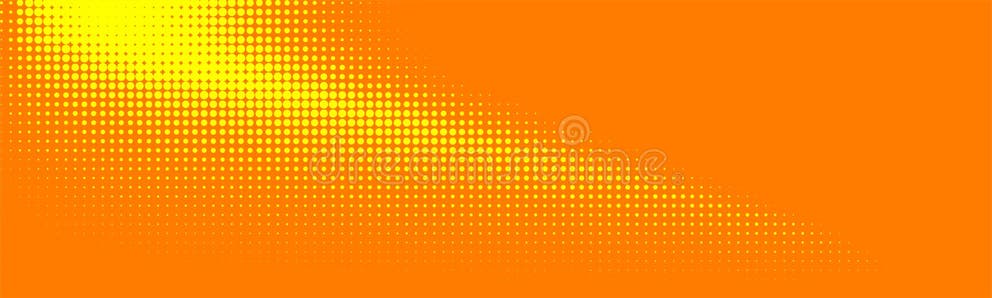 Yellow Orange Halftone Pattern. Copy Space Stock Vector - Illustration ...