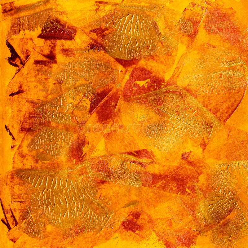 Yellow and Orange Painted Texture Stock Image - Image of material ...