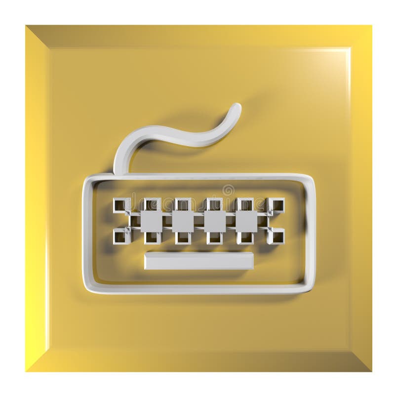 Yellow - Orange at - Email Push Button - 3D Rendering Illustration ...