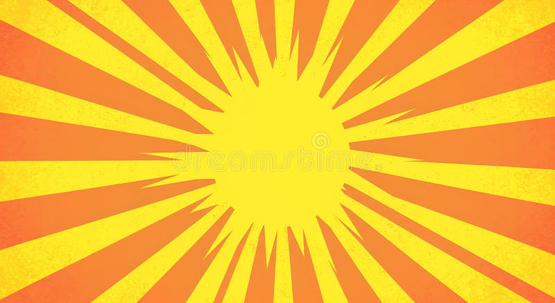 Yellow and Orange Radial Burst Design Features Sharp-edged Rays ...
