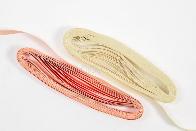 Yellow and Orange Ribbon Rolls Stock Image - Image of curve, decor ...