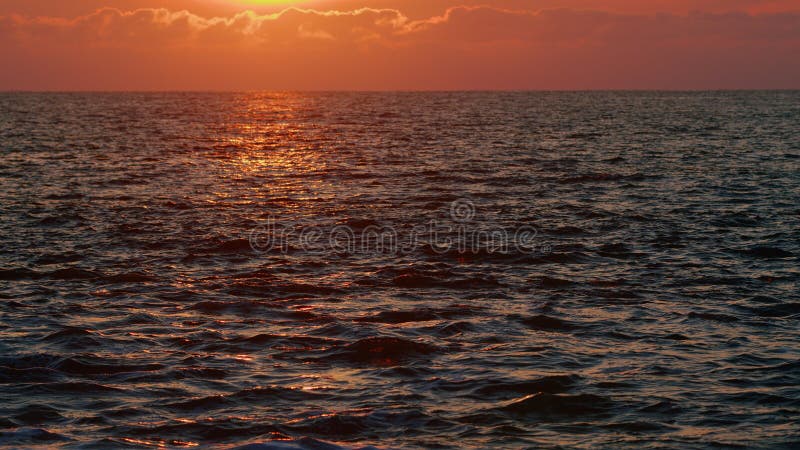 Yellow and Orange Sea at Sunset. Golden Texture Water Surface Small ...