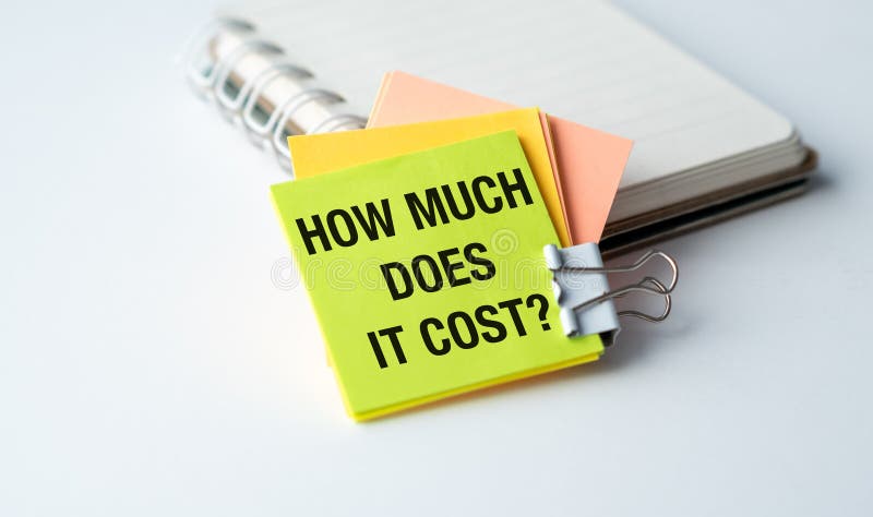 A Yellow and Orange Sticky Note with the Words How Much Does it Cost ...