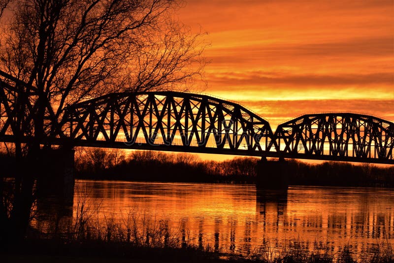 Bridge stock image. Image of gorgeous, viewing, orange - 121790465