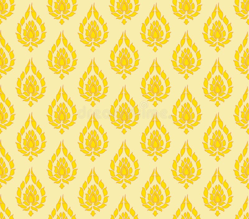 Thailand Pattern Murals on Door Buddhist Temples Stock Illustration ...