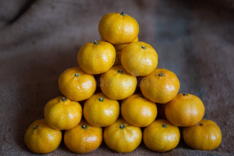 Yellow Oranges for Sale in Local Market Stock Photo - Image of color ...