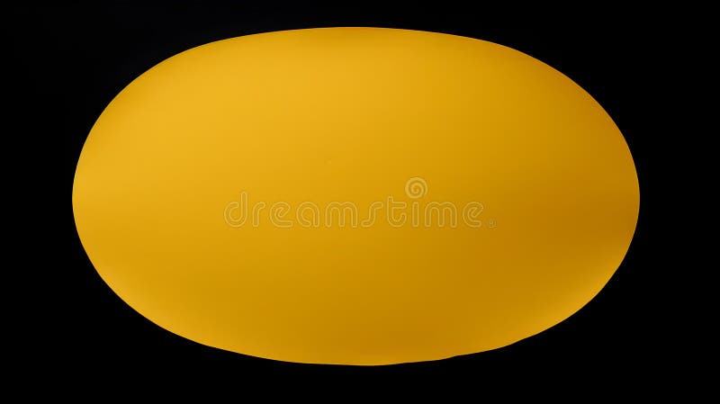 Yellow Oval Paper Note on a Black Background. Brainstorming Template ...