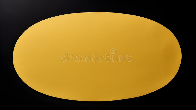 Yellow Oval Paper Note on a Black Background. Brainstorming Template ...