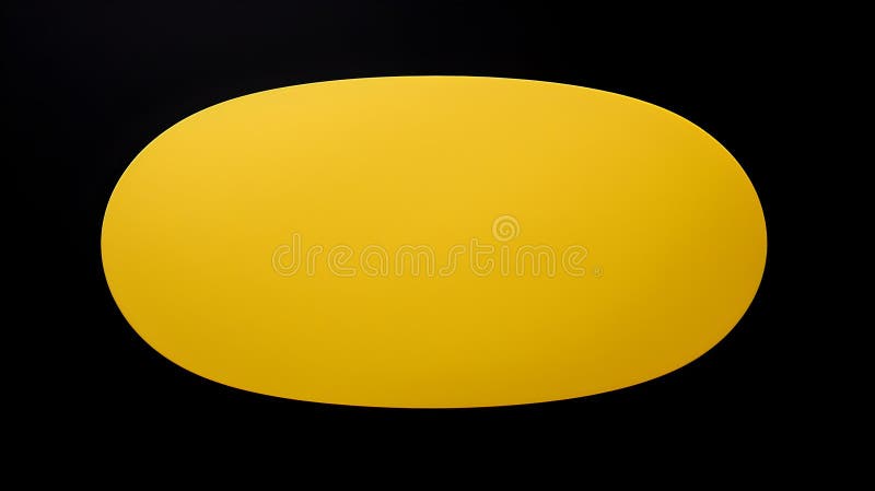 Yellow Oval Paper Note on a Black Background. Brainstorming Template ...