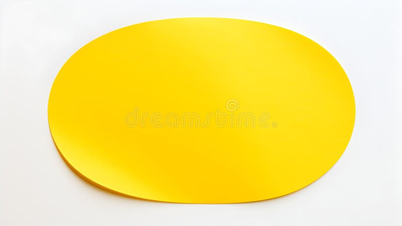 Yellow Oval Paper Note on a White Background. Brainstorming Template ...