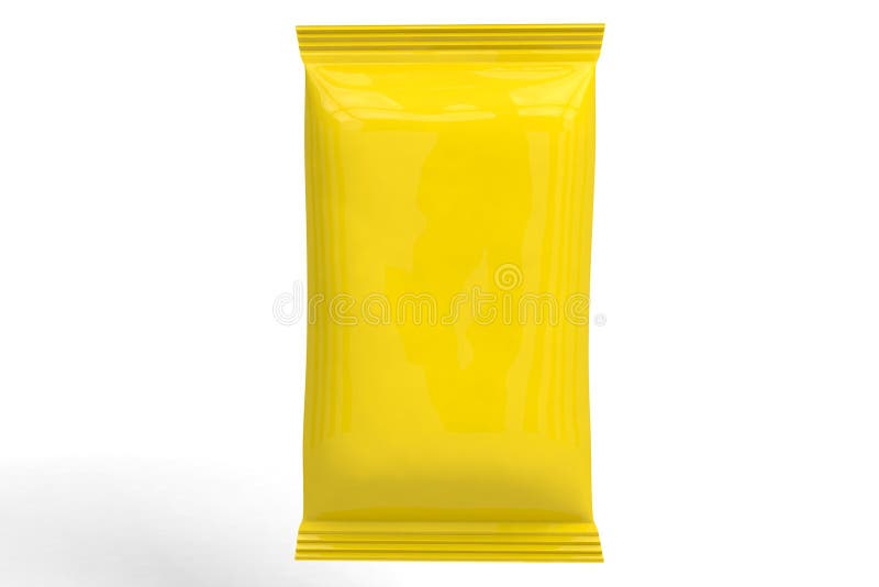 Yellow Packaging on a White Background Stock Photo - Image of isolated ...