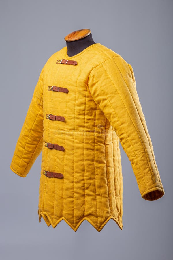 Yellow Padded Gambeson Jacket. Stock Image - Image of single, vibrant ...