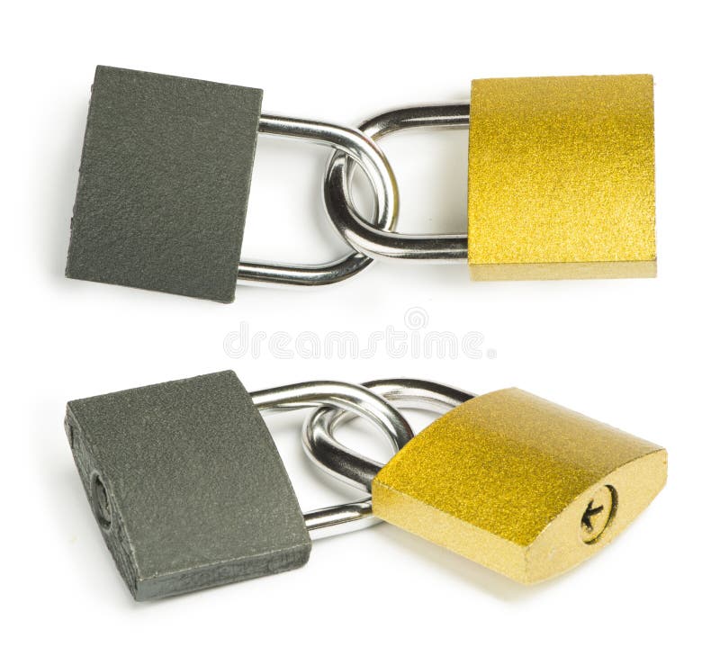 Yellow padlock isolated stock image. Image of steel, chrome - 31369013