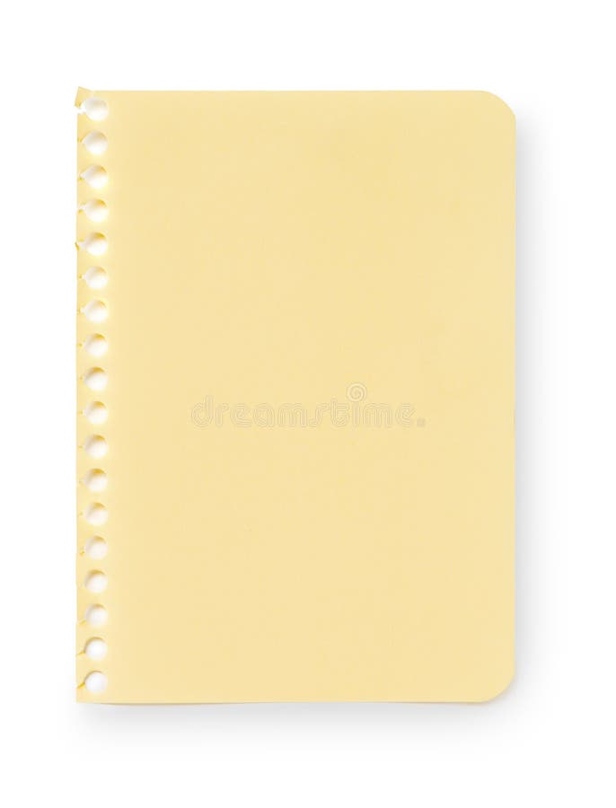 Notebook with Yellow Pages on a Spiral Stock Image - Image of opening ...